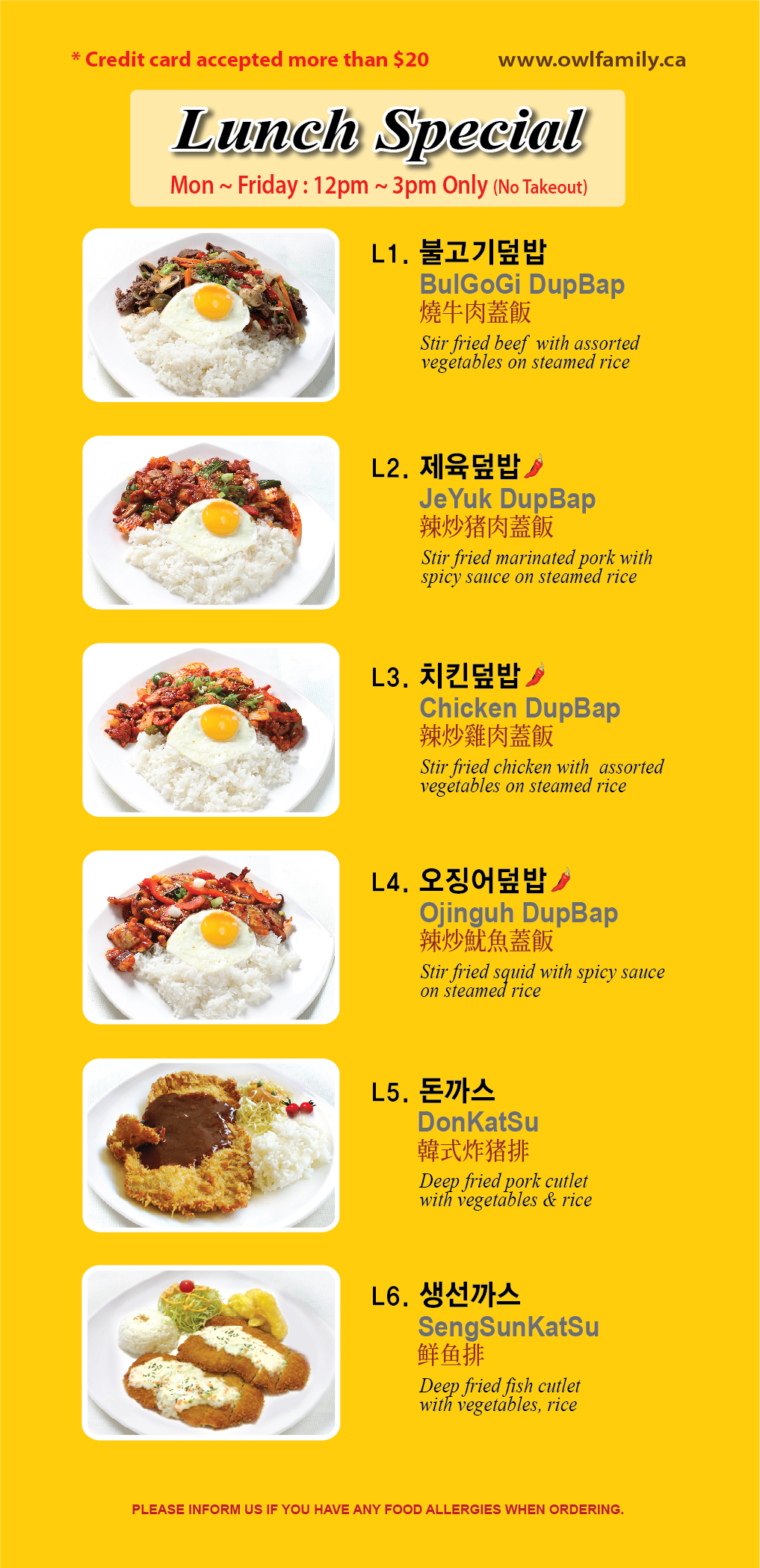 MENU – Owl of Minerva